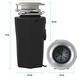 Eco Logic 1/3 HP Continuous Feed Garbage Disposal with Attached Power ...