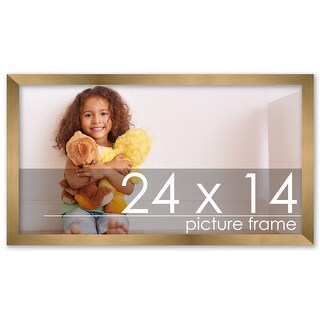 24x14 Contemporary Bronze Wood Picture Frame - UV Acrylic, Foam Board ...