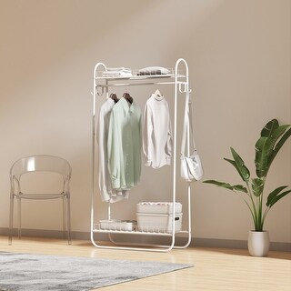 Sturdy and Durable Clothing Rack with Bottom Shelf - Bed Bath & Beyond ...