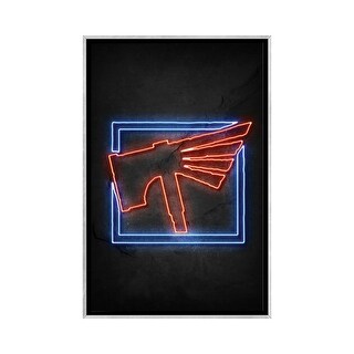 iCanvas "Warhammer Neon" by Durro Art Framed - Bed Bath & Beyond - 37727306