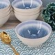 Meritage Windsor 8 Piece 6 Inch Round Stoneware Footed Bowl Set in ...