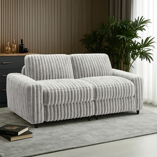 Veyron Furry Channel Fabric Down-filled Loveseat by iNSPIRE Q Modern ...