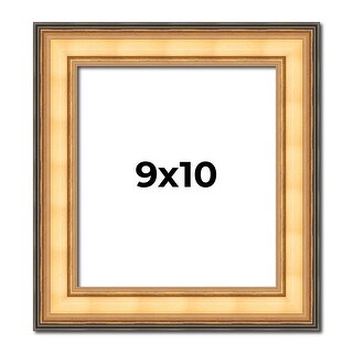 9x10 Frame Gold Plein Aire Solid Wood Picture Frame Width 2 Inches ...