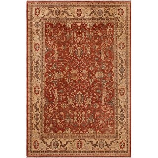 Bohemian Ziegler Inez Rust Beige Hand-knotted Wool Rug - 8'10" x 11'10 ...