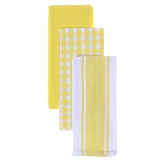 3 Pack Dish Cloth Set Yellow Plaid - Bed Bath & Beyond - 40176934