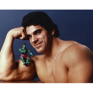 Lou Ferrigno with Incredible Hulk Action Figure Portrait Photo Print ...
