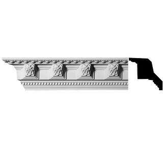 Ornate Cornice White Urethane 4" H Three Rivers | Renovator's Supply ...