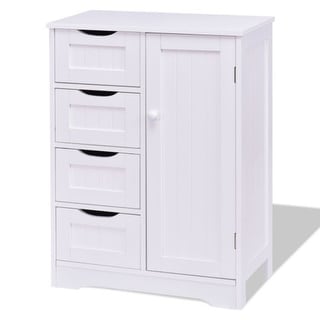 Durable MDF Storage Cabinet with 4 Drawers - 23.6" x 11.8" x 31.9 ...