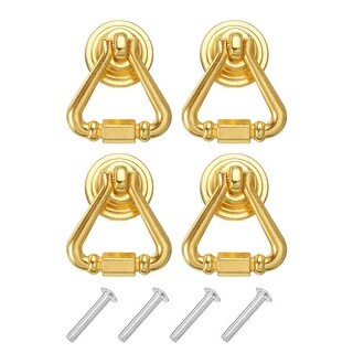 Triangle Ring Drawer Pulls with Screws for Dresser Drawer - Gold Tone ...