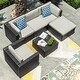 Pieces Outdoor Conversation Set Furniture Manual Weaving Wicker - Bed ...