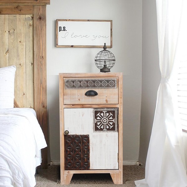COZAYH Rustic Farmhouse Cottagecore Accent End Table - Bed Bath ...