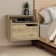 15.7"L Winchester Floating Nightstand with 1 Drawer, Modern Dual-Tier ...