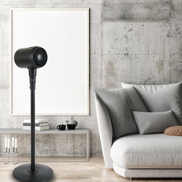 Industrial Retro Metal Drum Jet Oscillating Standing Floor Fan Remote ...