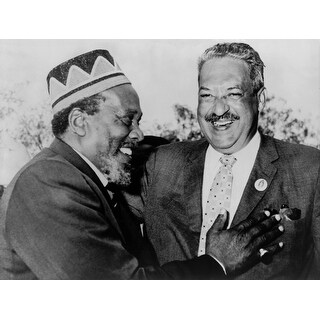 Kenya Premier Jomo Kenyatta With Us Federal Judge Thurgood Marshall ...