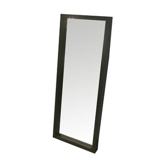 Jose 72 Inch Floor Mirror with Solid Acacia Wood Frame, Weathered Dark ...