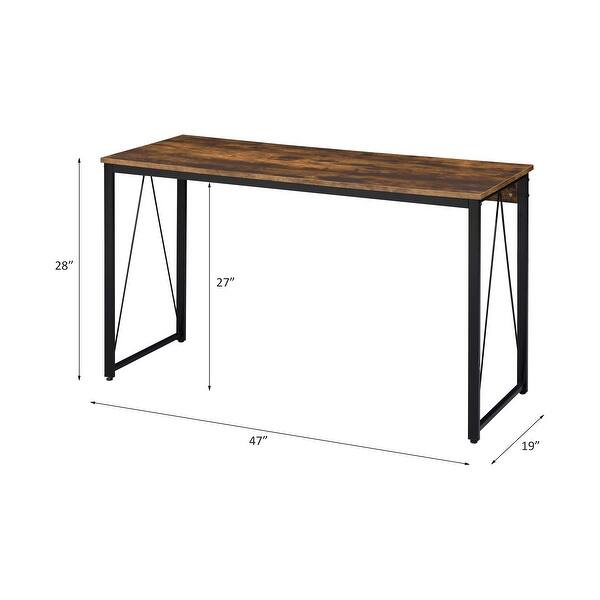 ACME Zaidin Writing Desk in Weathered Oak and Black - Bed Bath & Beyond ...
