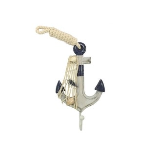 Wooden Rustic Decorative Anchor with Hook - 7" - Bed Bath & Beyond ...