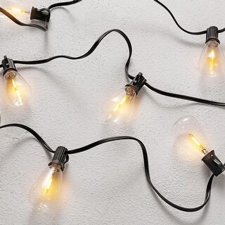 SAFAVIEH Lighting Beka 10 Ft LED Outdoor String Lights - Black ...