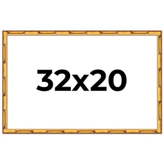 32x20 Frame Gold Bamboo Solid Wood Picture Frame | 1 Inch Moulding ...