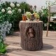 COSIEST Outdoor Wood Tree-Trunk Log Stool - Bed Bath & Beyond - 34630918