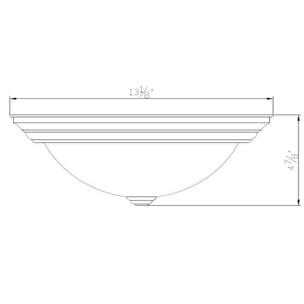 Travis 13 In. Integrated LED Satin Nickel Ceiling Light 2-Pack - Satin ...