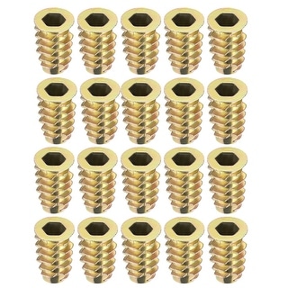 Threaded Insert Nuts Hex Socket M6 Internal Threads 18mm Length 20pcs ...