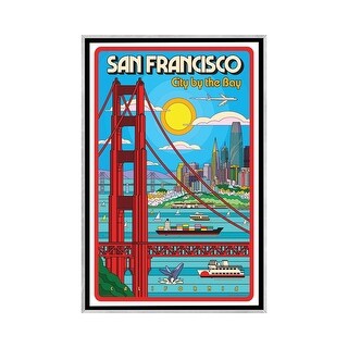 iCanvas "San Francisco Pop Art Travel Poster" by Jim Zahniser Framed ...