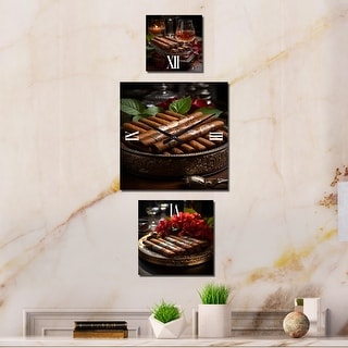 Designart "Cuba Cigar Expression" Countryside Oversized Wall Clock ...