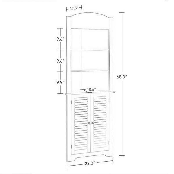 High Corner Cabinet with Shelves and Door - Bed Bath & Beyond - 36987129