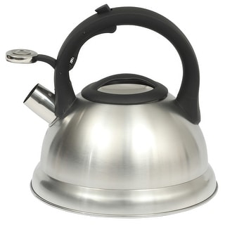 Mr. Coffee Hartbay Large 2.4 Quart Stainless Steel Whistling Tea Kettle ...