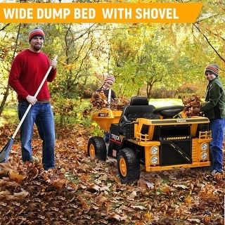 Ride On Dump Truck,12V Ride On Construction Vehicle for Kids - Bed Bath ...