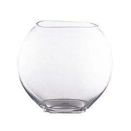 CYS® Oval Vase, Moon Shape Glass Vase. H-11", (Pack of 1 pc) - Bed Bath ...