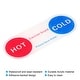 Self Stick Hot/Cold Water Labels, Acrylic Waterproof Adhesive Stickers ...