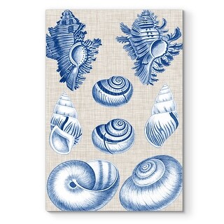 Navy & Linen Shells IV-Premium Gallery Wrapped Canvas - Bed Bath ...