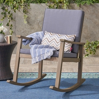 Candel Outdoor Acacia Wood Rocking Chair by Christopher Knight Home ...