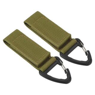 Belt Keeper Key Chain, 2Pcs Nylon Strap Key Chain Hook with Triangle ...