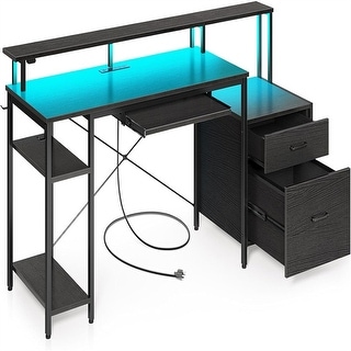 Computer Desk 65" with File Drawer - Bed Bath & Beyond - 39900559