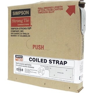 Simpson Strong-Tie 25' 16Ga Coiled Strap CS16-R Unit: EACH Contains 4 ...