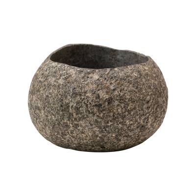 Natural Stone Container (Each One Will Vary) - Brown - Overstock - 33744428