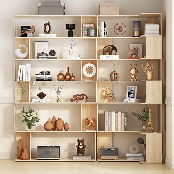 81.9"H Bookshelf Free Combination Shelf Creative Bookcase Bathroom - On ...