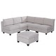 GDFStudio - Modular Sectional Sofa with Storage, Solid Wood Frame ...