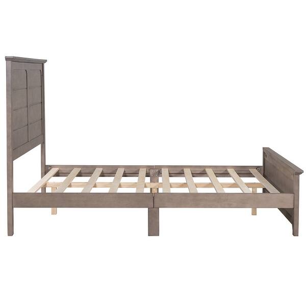 queen elevated platform bed frame