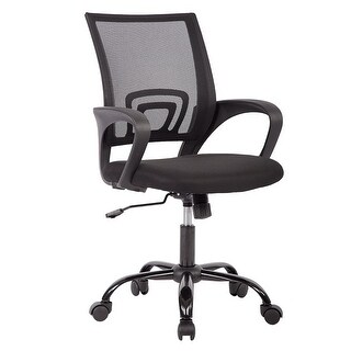 Executive Chair with Lumbar Support & Swivel, 250 Ib. Capacity, Black ...