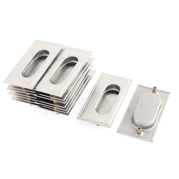 Rectangle Recessed Pull Flush Inset Sliding Door Drawer Handle 10 Pcs ...