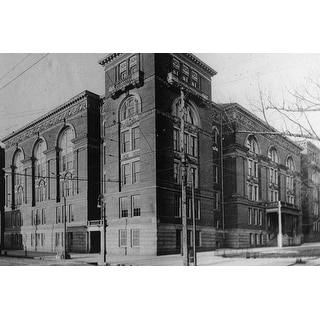 Baltimore City College Black and White Gallery Wrapped Canvas - Bed ...