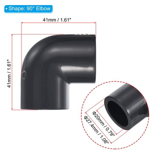 5Pcs UPVC Pipe Fitting Elbow 20mm Socket 90 Degree Adapter Connector ...