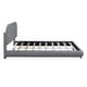 Teddy Fleece Platform Bed Curve-shaped Low Profile Panel Bed Frame ...