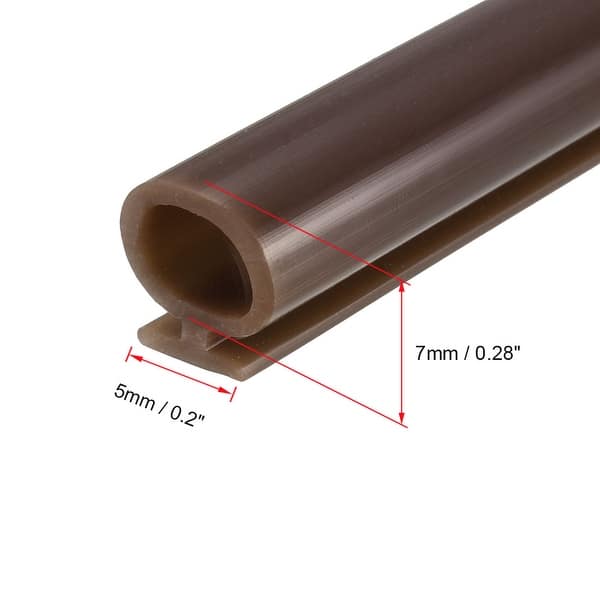 T-Slot Mount Window Weatherstrip Seal 7mm Bulb for 5mm Slot 5 Meters ...