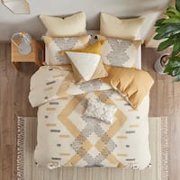 INK+IVY Dora Organic Cotton Chambray 3 Piece Duvet Cover Set (Insert Excluded) - On Sale - Bed ...