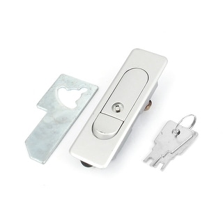 Metal Rectangle Pop up Push Button Security Plane Cam Lock Latch w Key ...